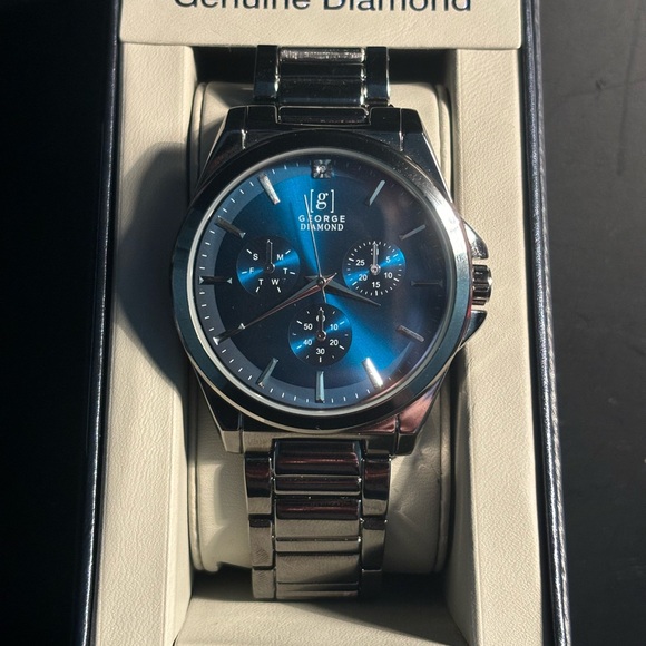 George Diamond | Accessories | George Diamond Blue Chronograph Watch ...